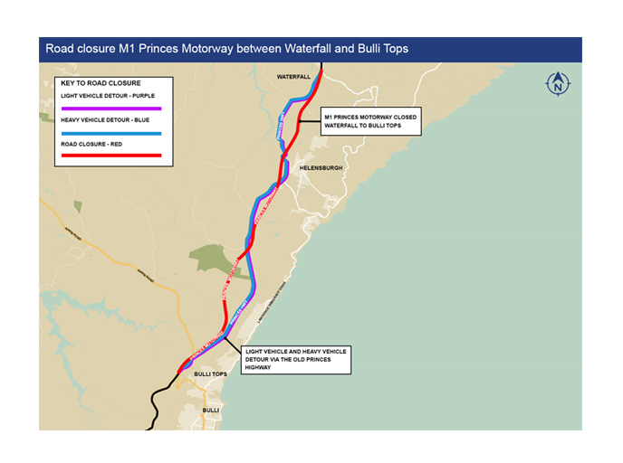 Bulli Tops motorway closed for five nights in both directions to allow ...